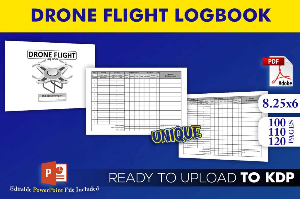 KDP Interiors: Drone Flight Log Book - Beast Designer - Best KDP Interiors
