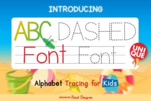 ABC Dashed Tracing Font | Letter Tracing Font - Beast Designer - Best ...