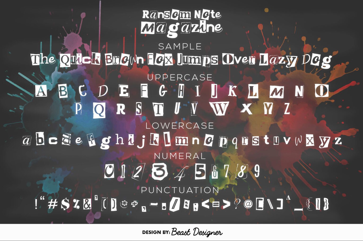 Ransom Note Magazine Font | Newspaper Cutout Letters Font - Beast ...